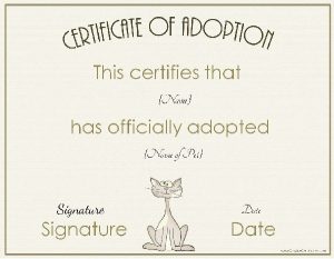 Free Adoption Certificate Template - Customize Online