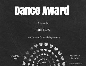 Free Dance Certificate Template - Customizable and Printable