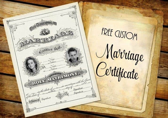 Free Marriage Certificate Template | Customize Online then Print