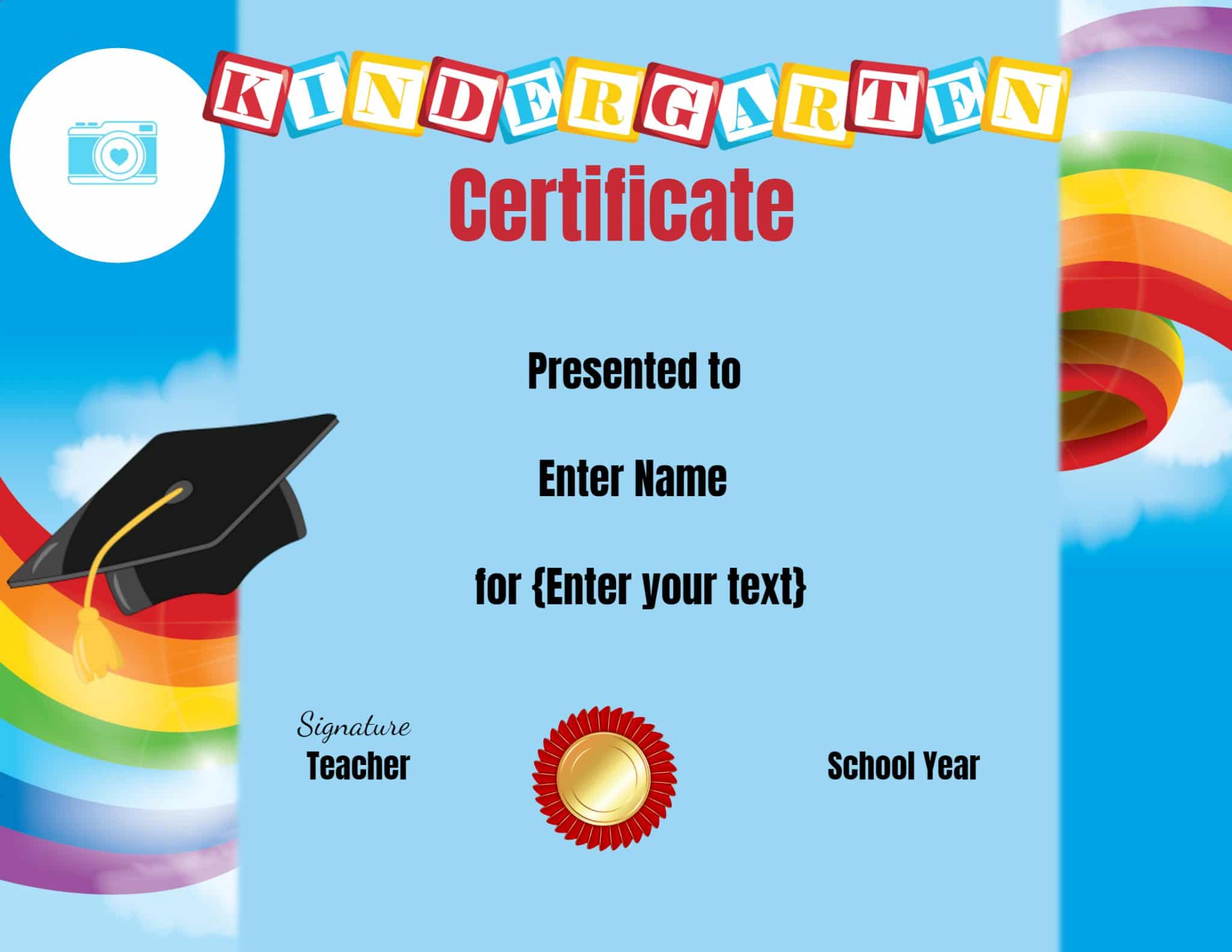 Free Custom Kindergarten Graduation Certificates