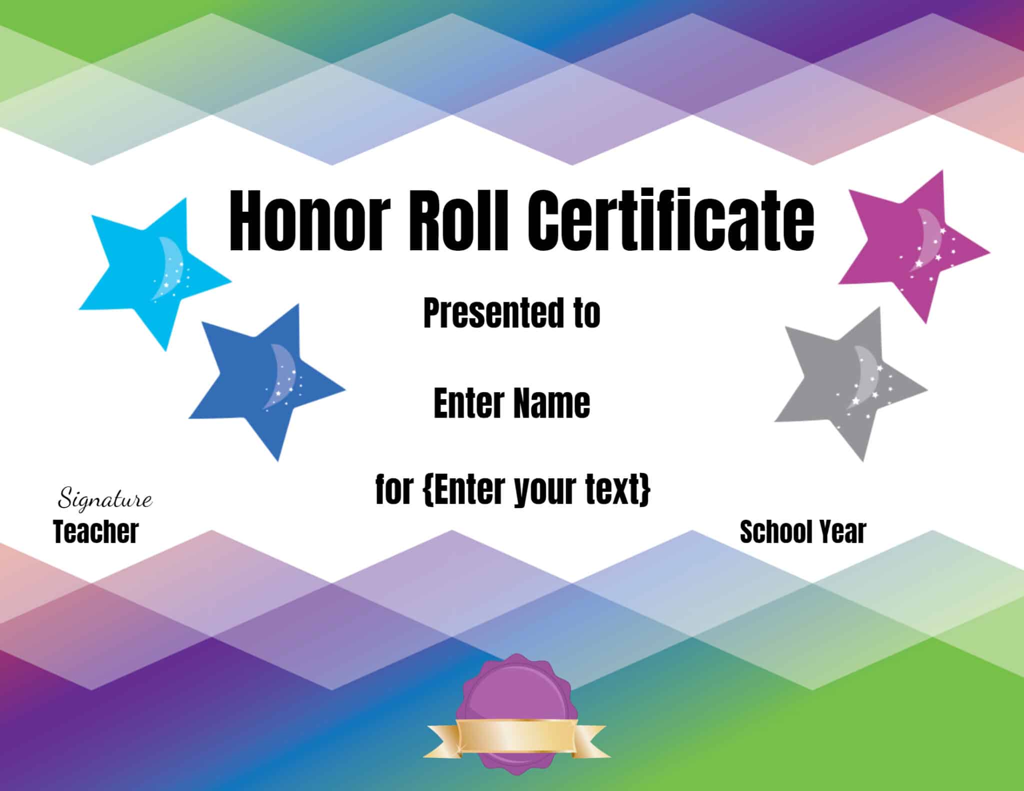 FREE Honor Roll Certificate Templates - Customize Online