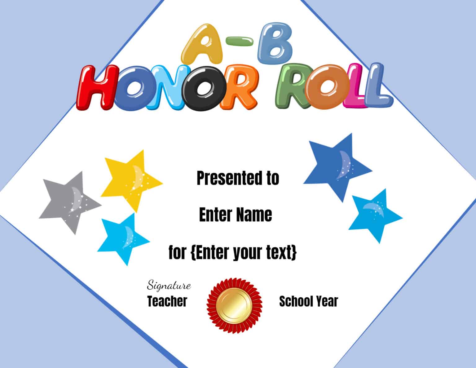 FREE Honor Roll Certificate Templates - Customize Online