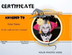 Free Halloween Costume Awards | Customize online | Instant Download