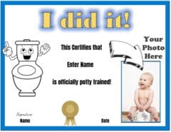 Free Printable Potty Training Award Certificates | Instant Download