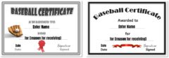 Free Editable Baseball Certificates - Customize Online & Print at Home