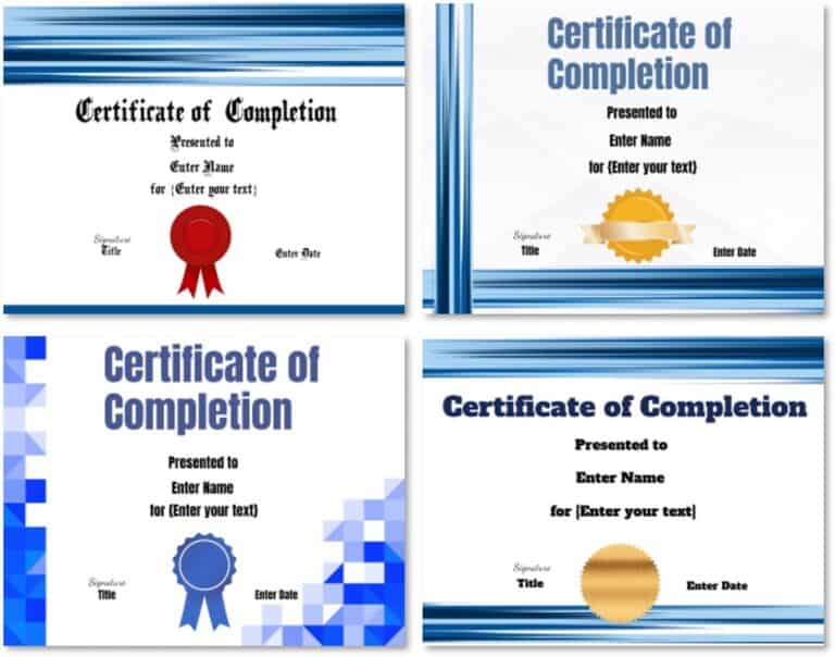 Free Certificate of Completion | Customize Online
