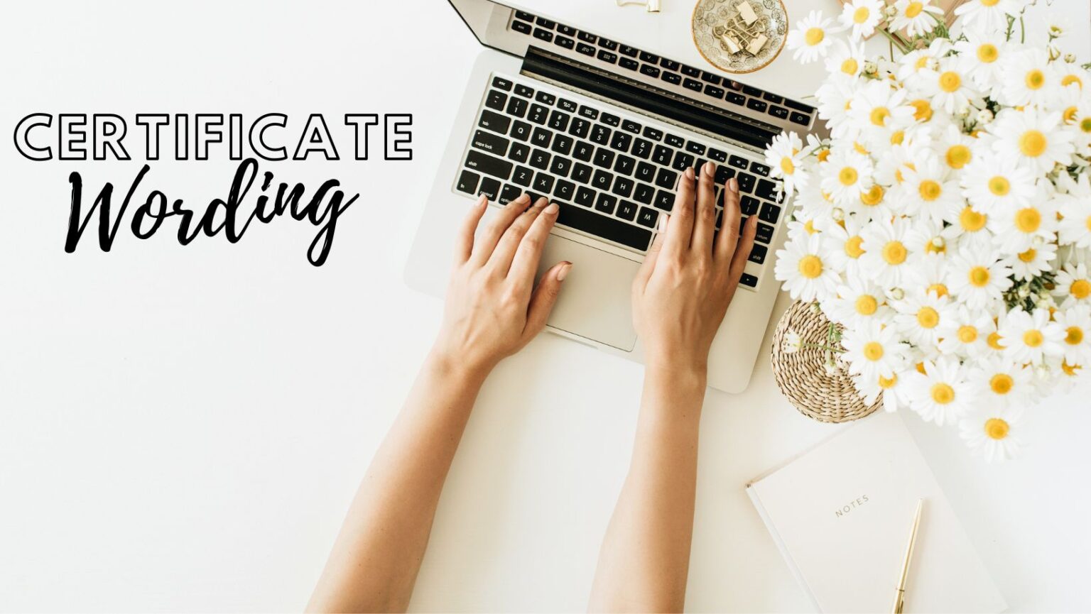 Award Certificate Wording Examples